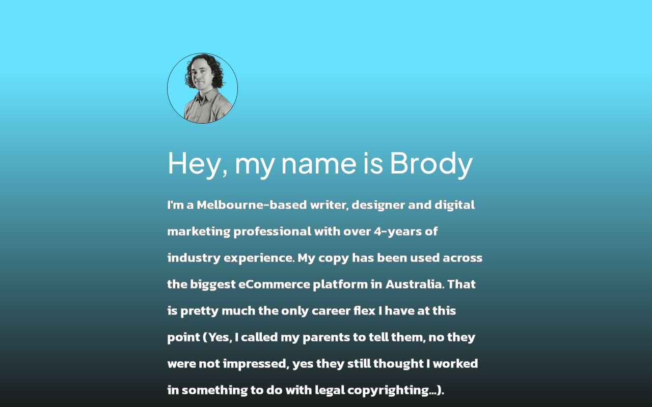 BrodyButler Portfolio site